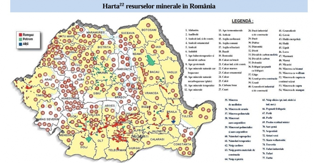 România e un adevarat "El Dorado" al pământurilor si mineralelor rare ...